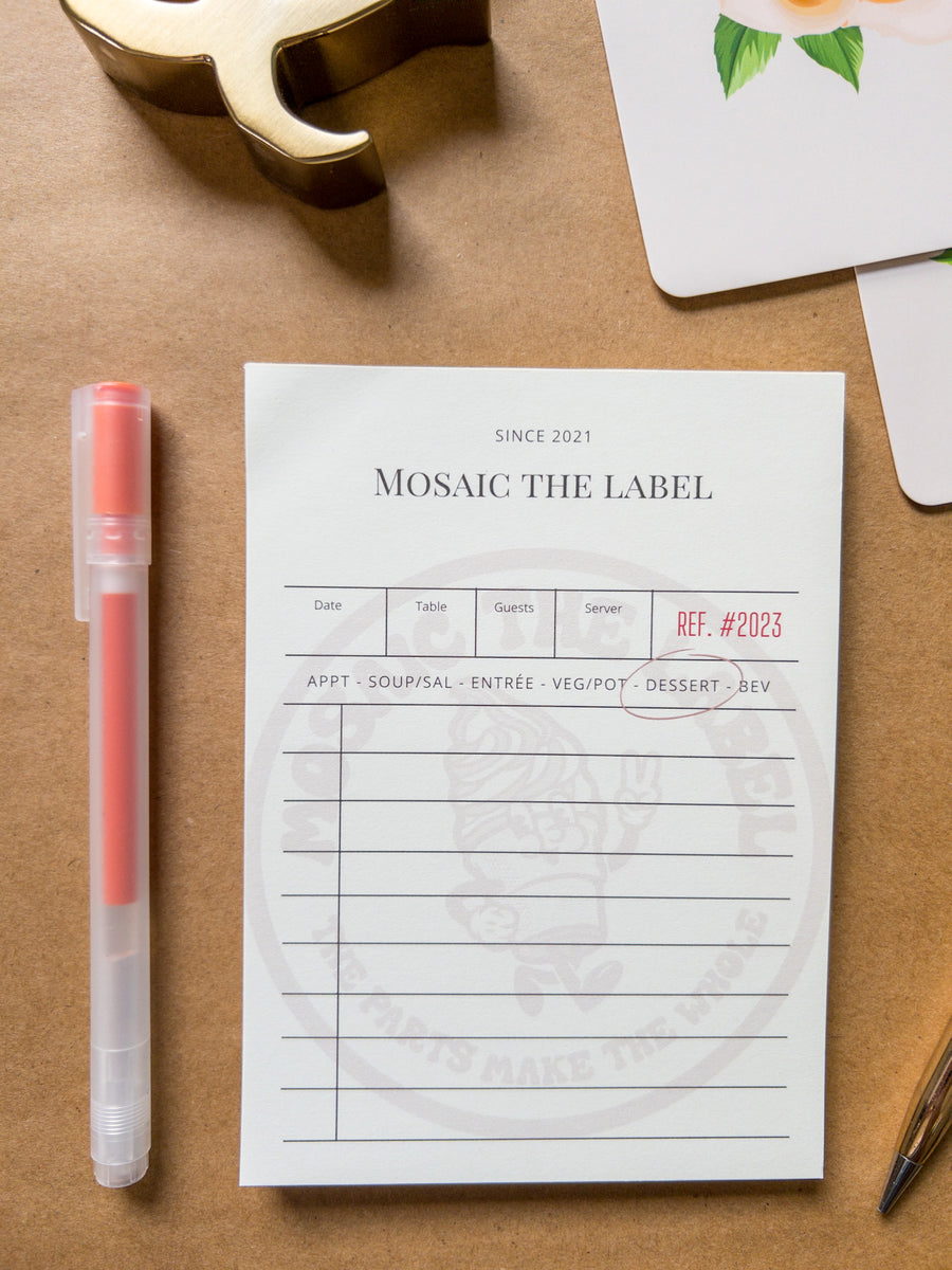 Order Ticket Notepad | Mosaic the Label