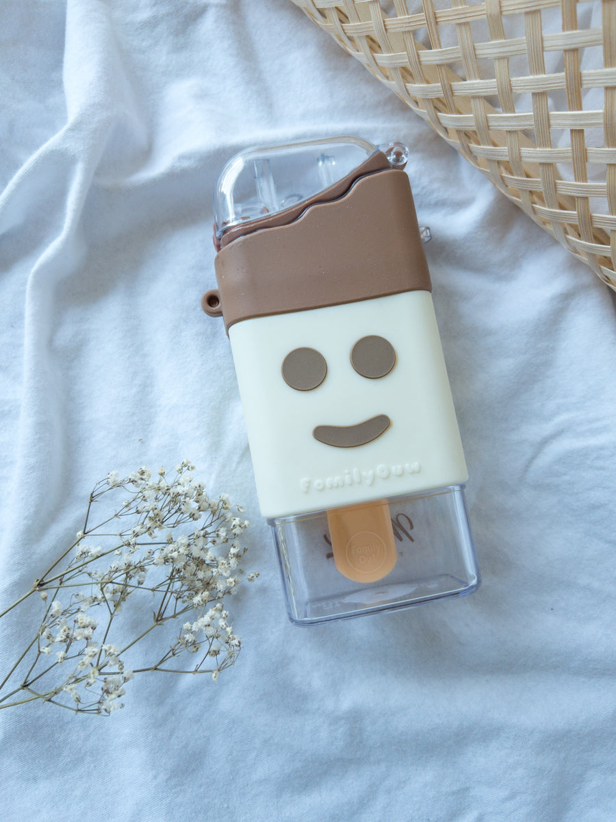 Ice Cream Bar Shaped Water Bottle with Straw & Strap | Mosaic the Label