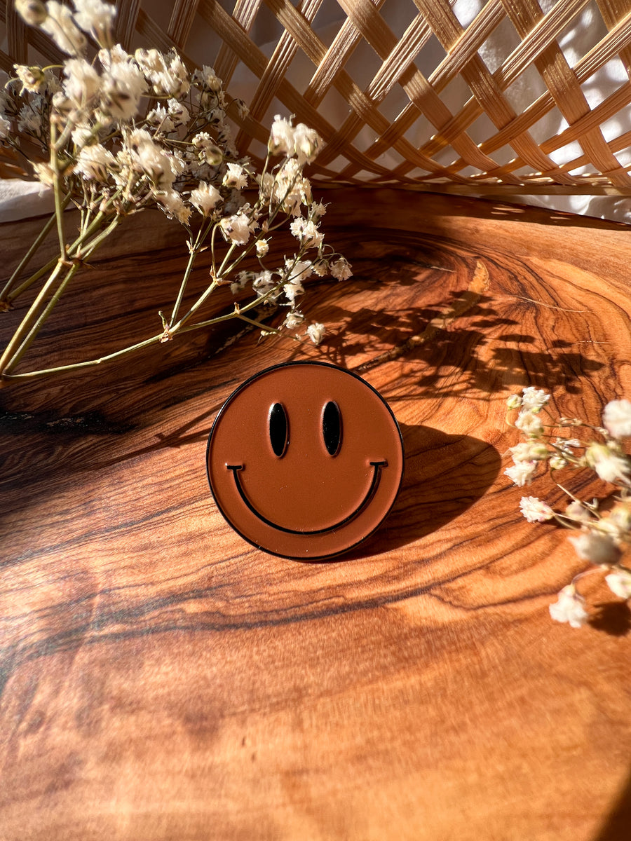 Mixed Smiley Face Enamel Pin | Mosaic the Label